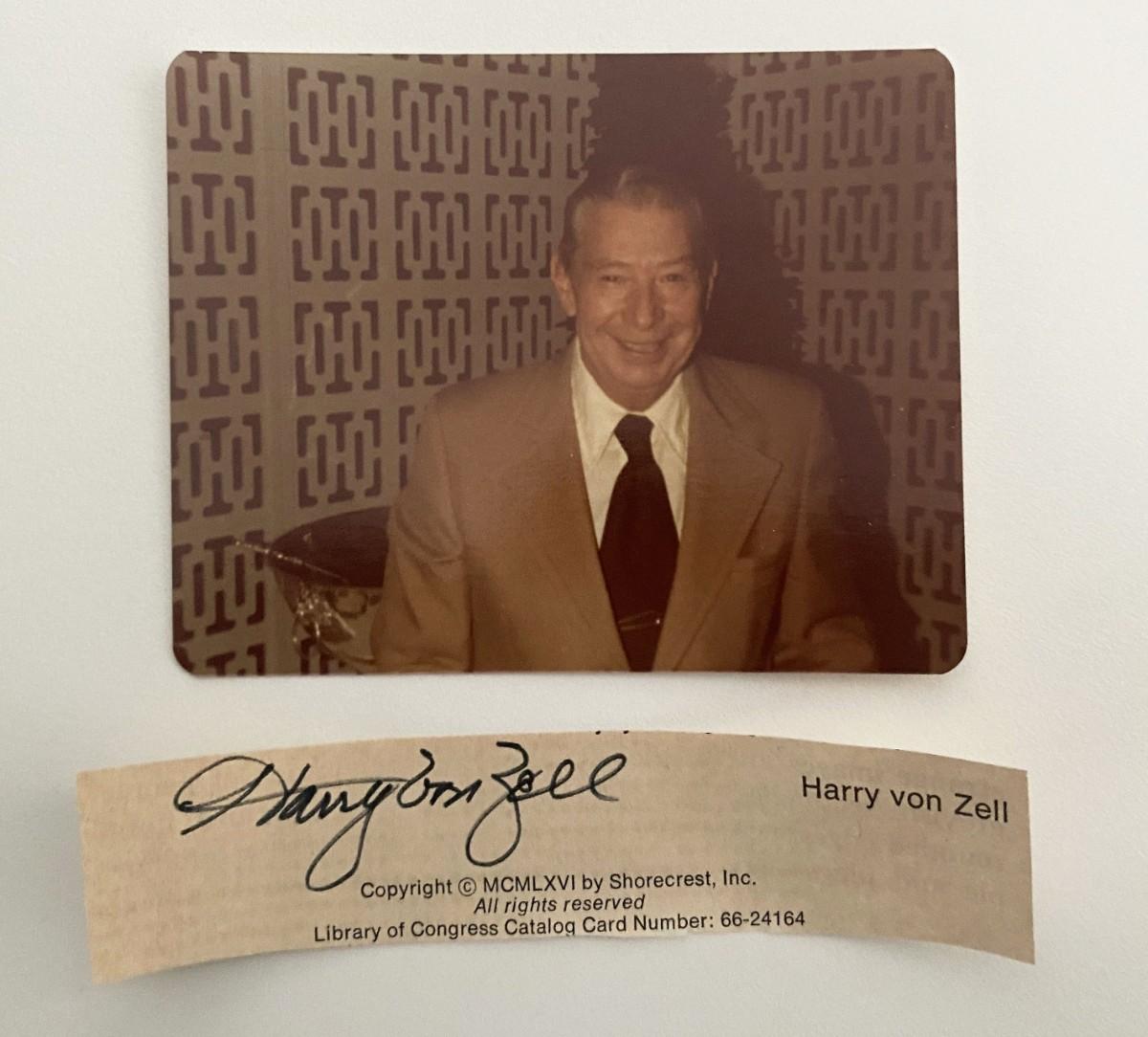 Harry von Zell photo and signature | EstateSales.org