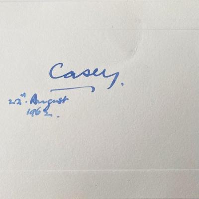 Richard Casey, Baron Casey signature | EstateSales.org