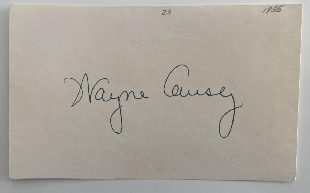 Baseball player Wayne Causey signature | EstateSales.org