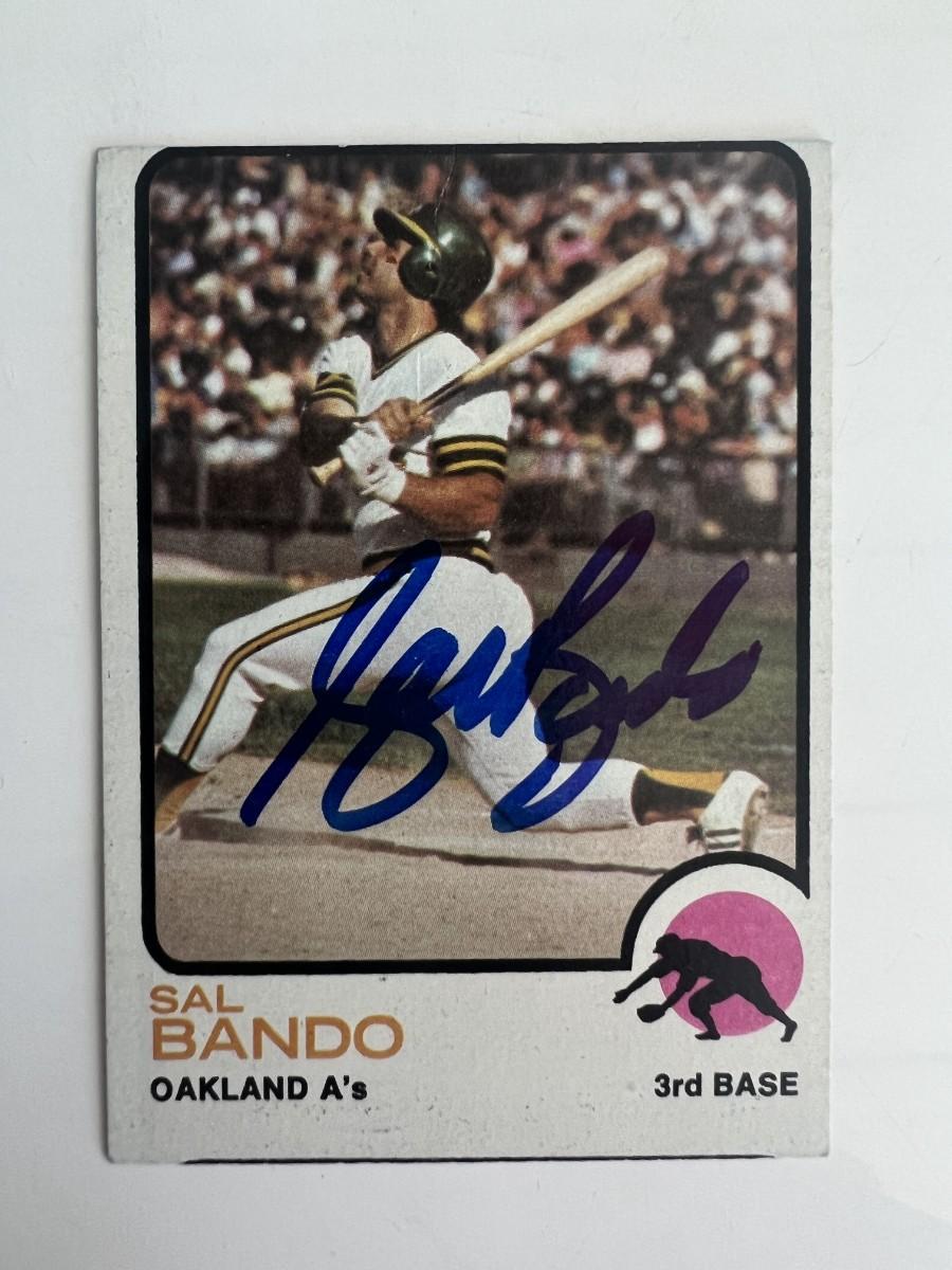 Oakland A's Sal Bando signed trading card | EstateSales.org