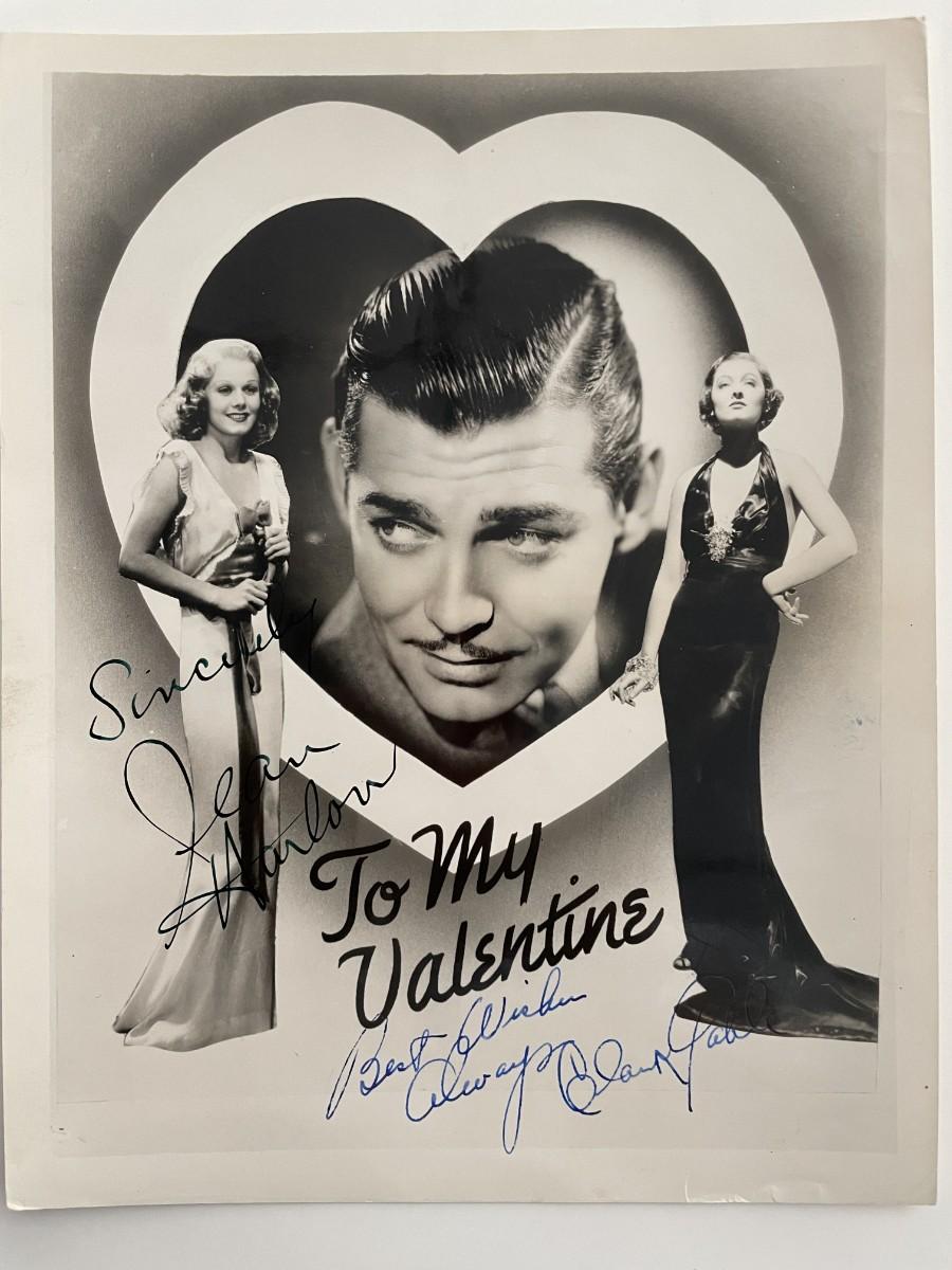 Jean Harlow/ Clark Gable signed promo photo | EstateSales.org