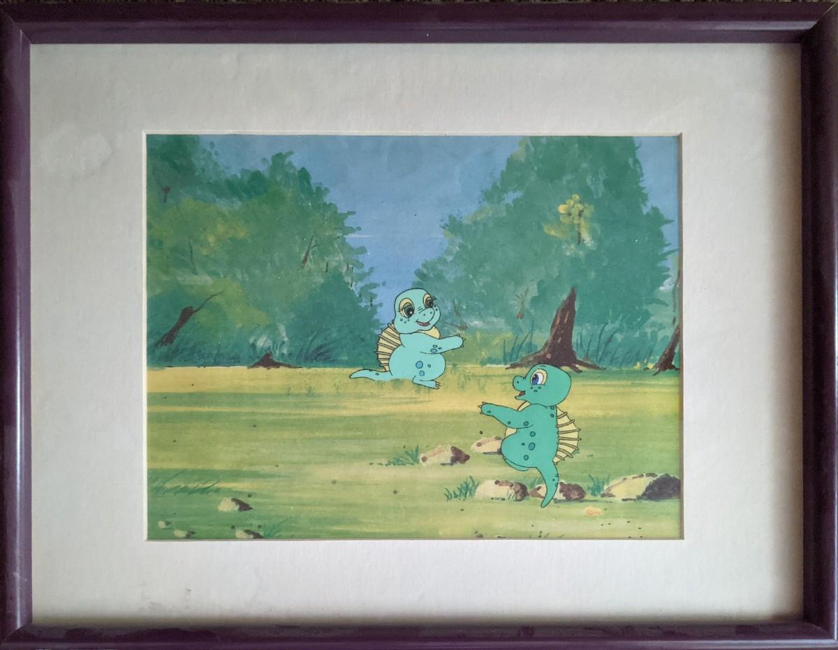 Dink, The Little Dinosaur Framed Animation Cel | EstateSales.org