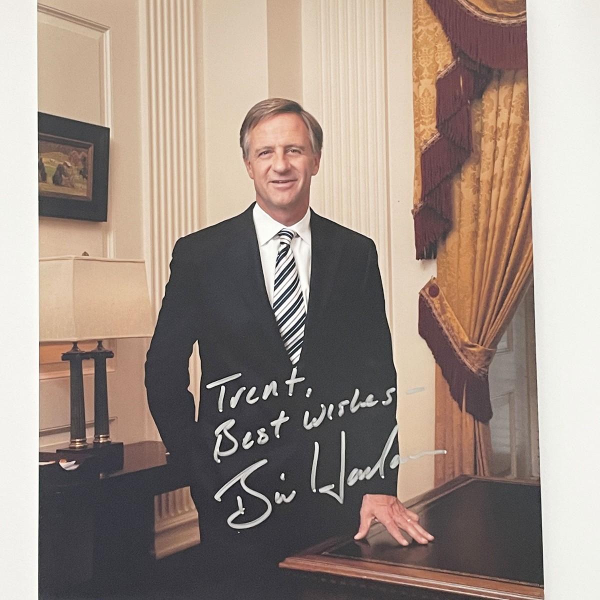Governor of Tennessee Bill Haslam signed photo | EstateSales.org