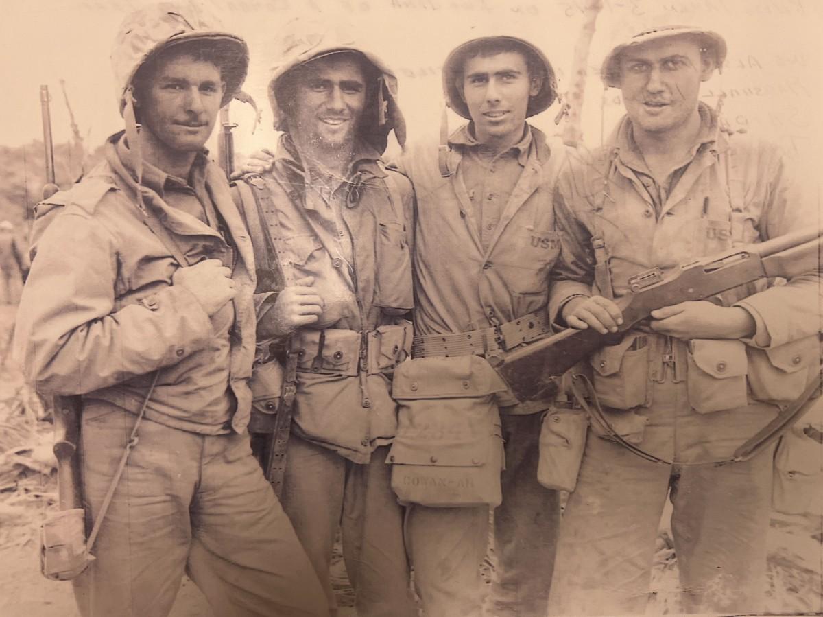 1945 Iwo Jima combat engineer team signed photo | EstateSales.org