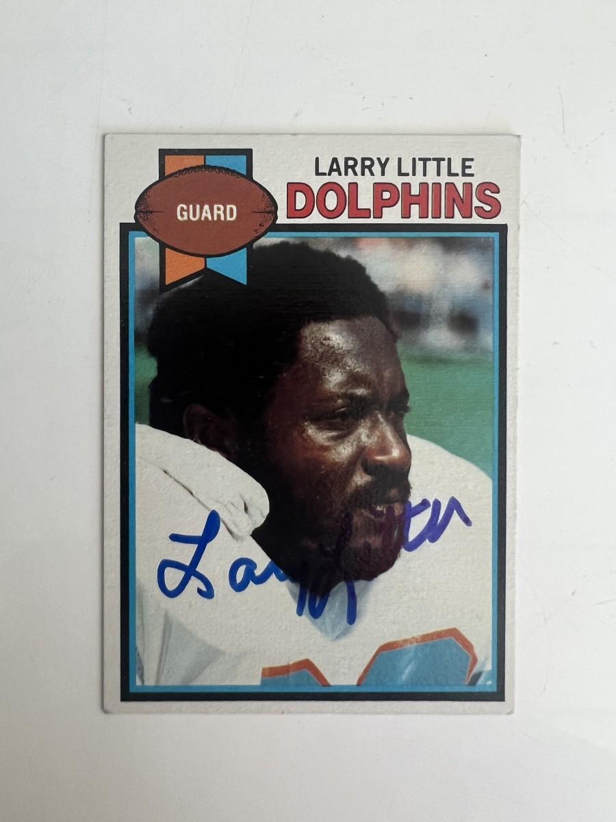 Miami Dolphins Larry Little signed trading card | EstateSales.org