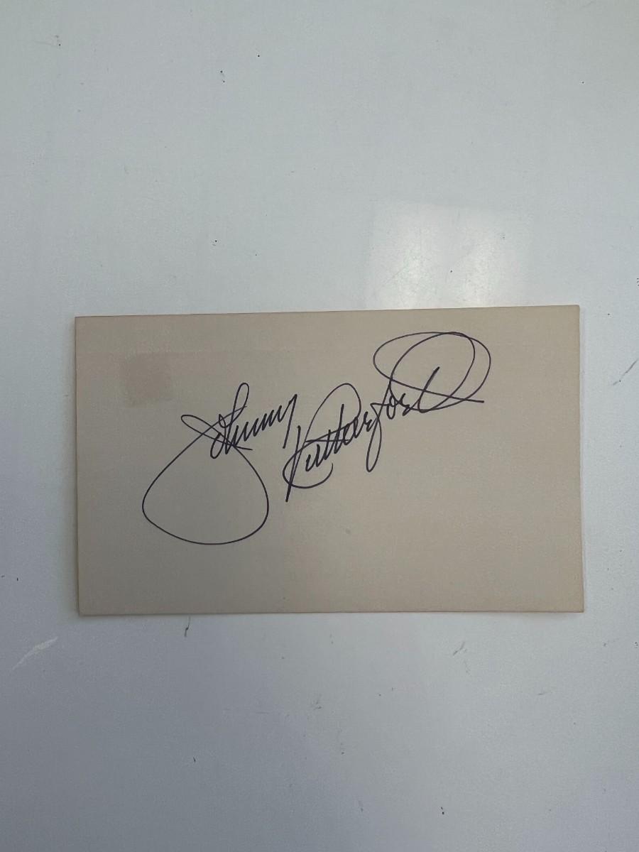 Indy race car driver Johnny Rutherford signature | EstateSales.org