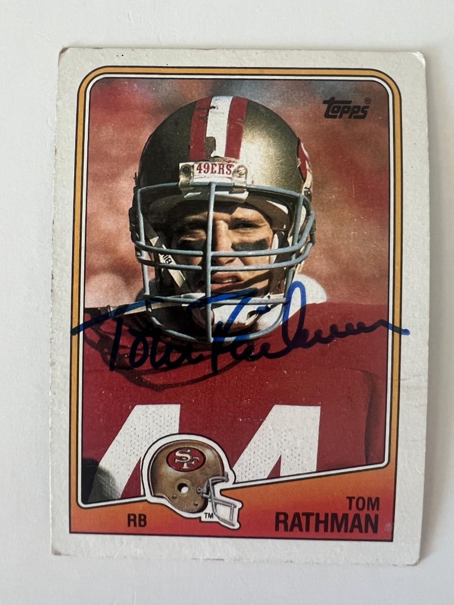 San Francisco 49ers Tom Rathman 1988 Topps #41 signed trading card ...
