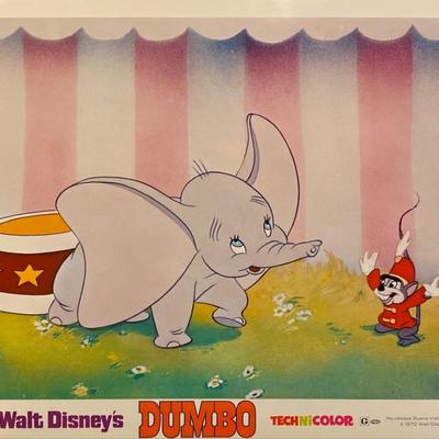 Walt Disney's Dumbo 1972 original vintage lobby card | EstateSales.org