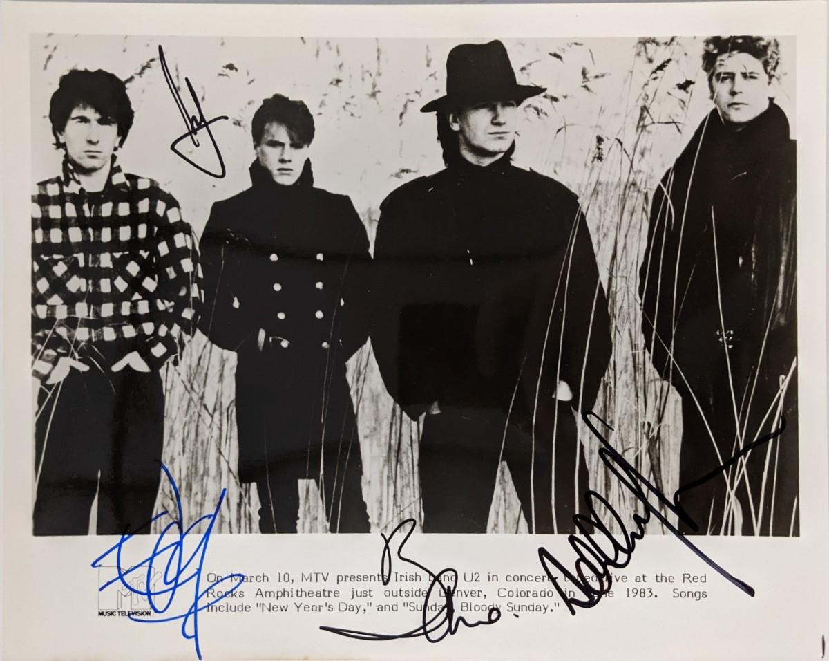 U2 signed photo | EstateSales.org