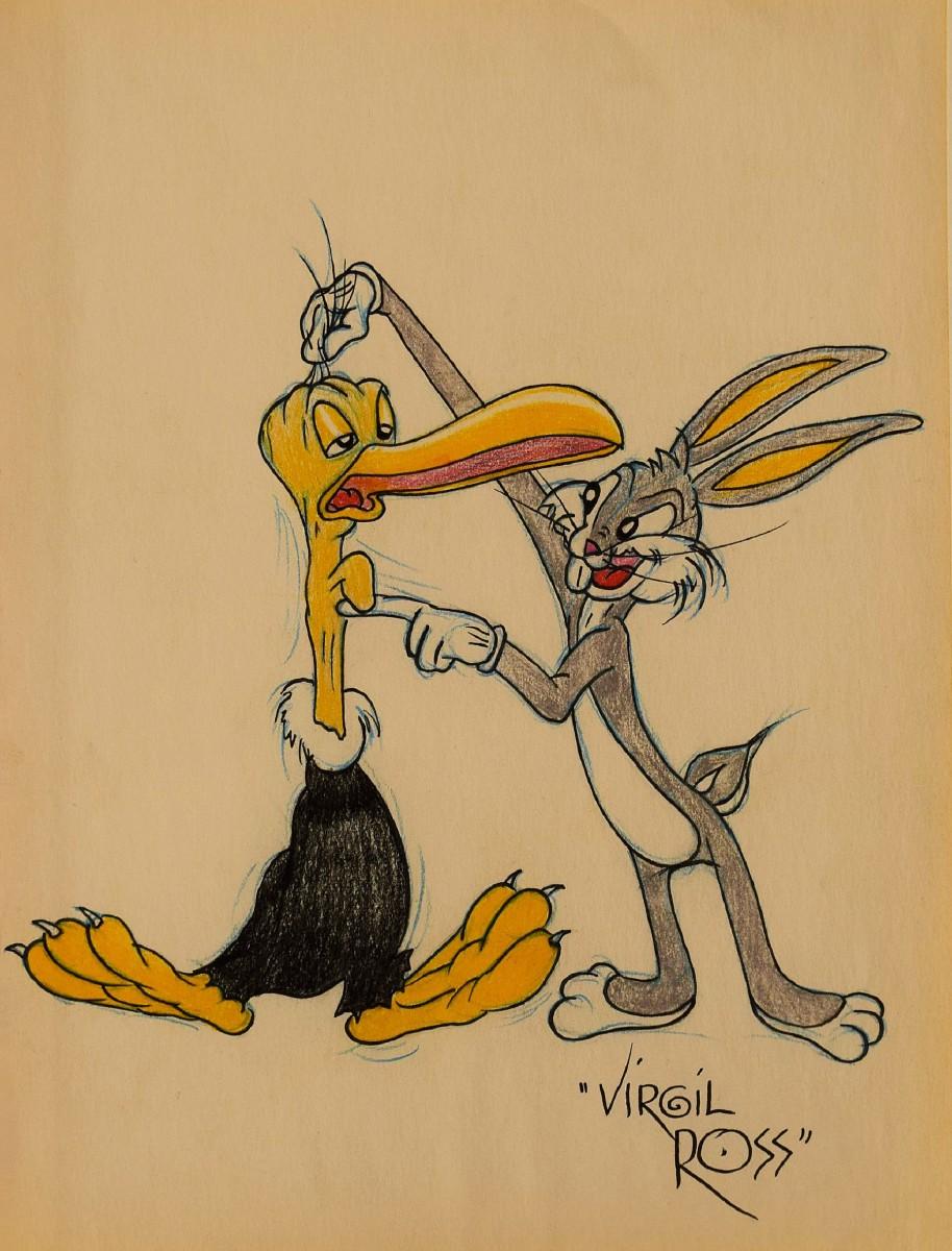 Bugs Bunny and Beaky Buzzard signed by Virgil Ross | EstateSales.org