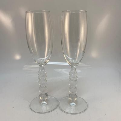 Pair of Millenium Year 2000 Stem Celebration Anniversary Champagne ...