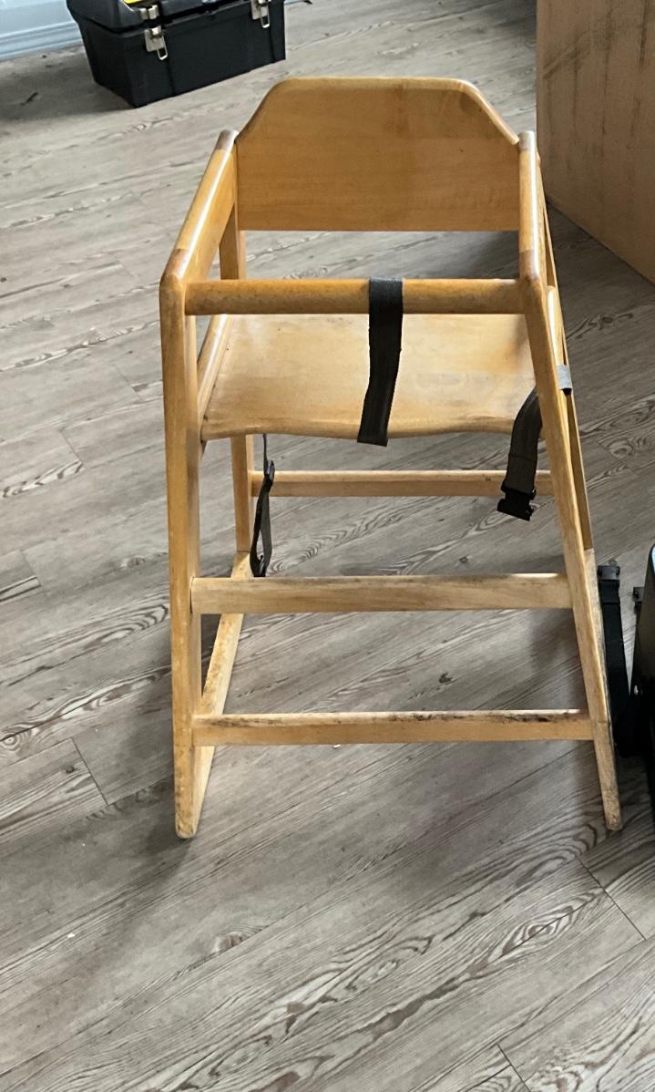 458 Wooden Commercial High Chair | EstateSales.org