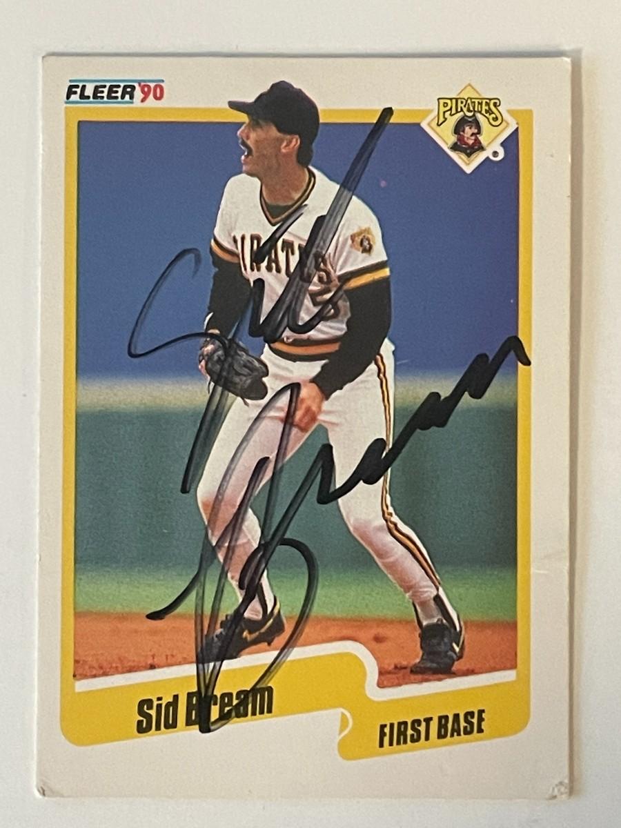Pittsburgh Pirates Sid Bream 1990 Fleer #463 signed trading card ...
