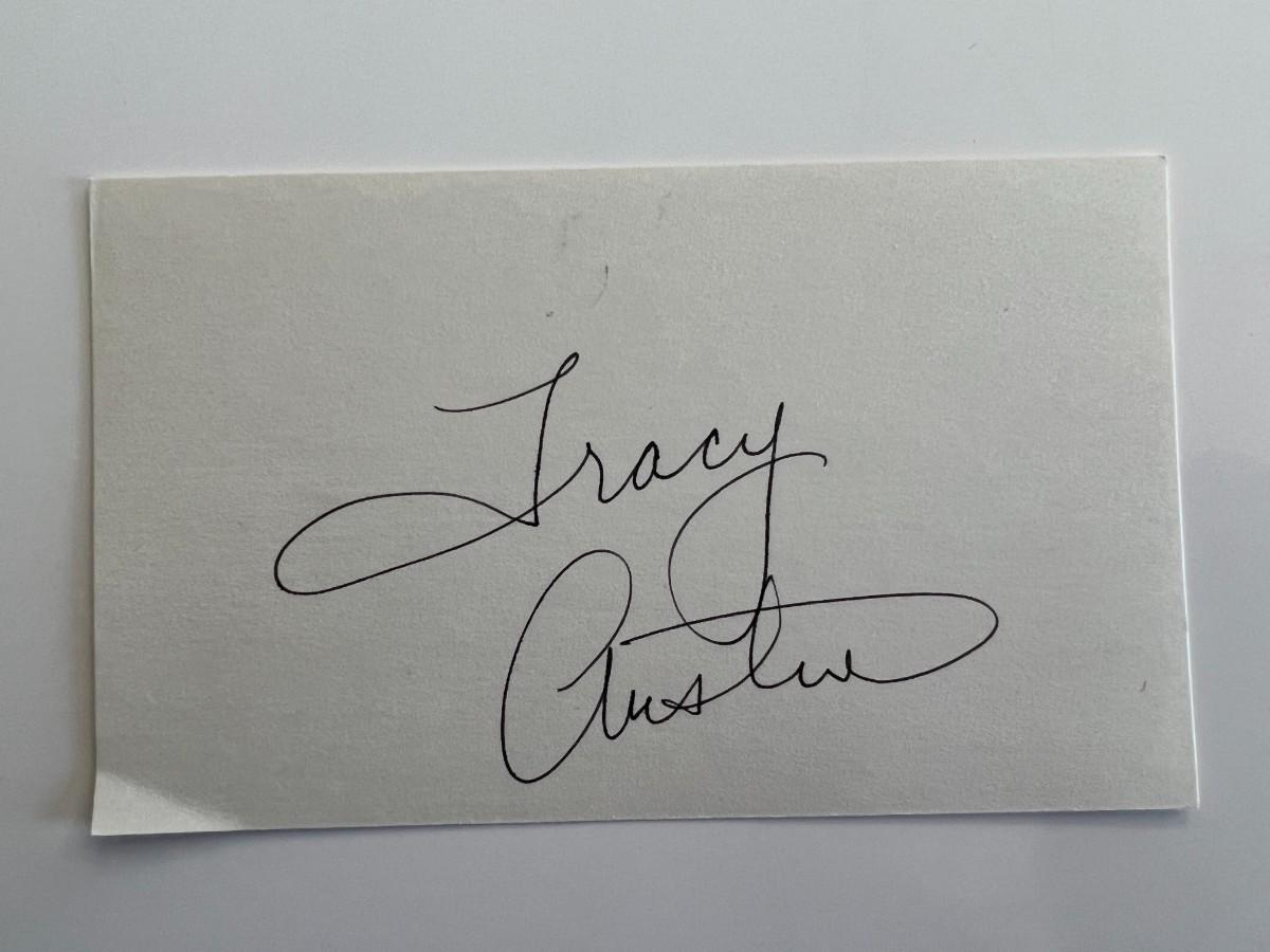 Tennis player Tracy Austin original signature | EstateSales.org