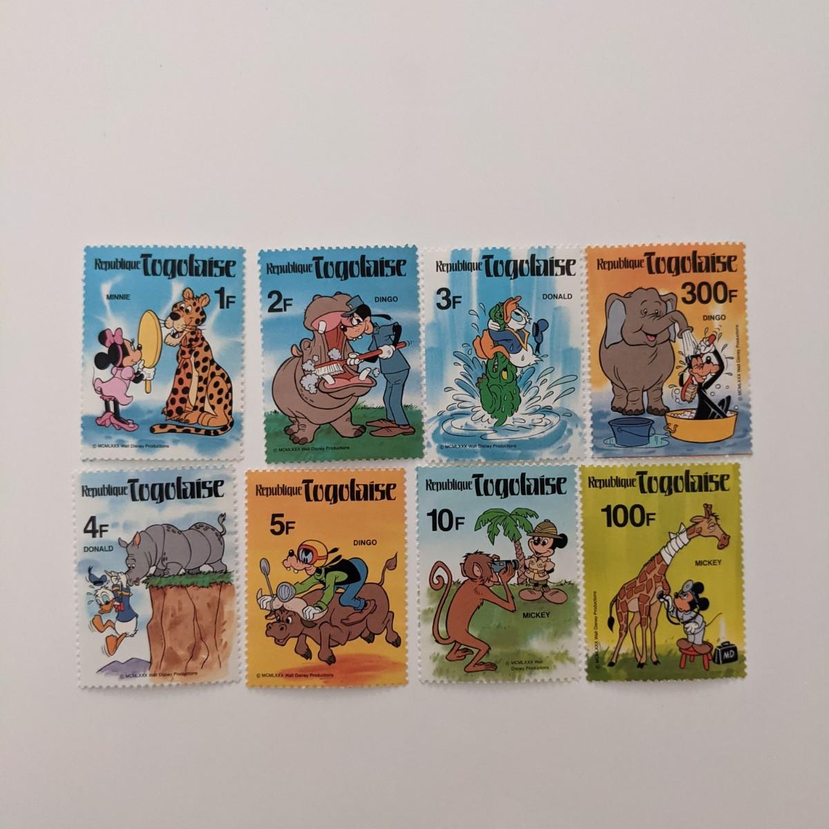 1980 Togo Disney Characters Stamp Set | EstateSales.org