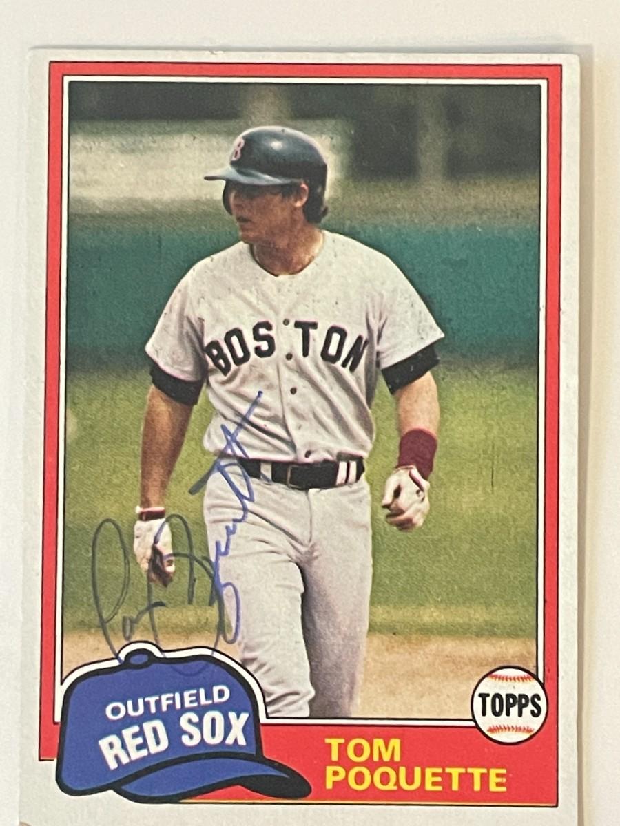 Boston Red Sox Tom Poquette Topps #153 signed trading card ...