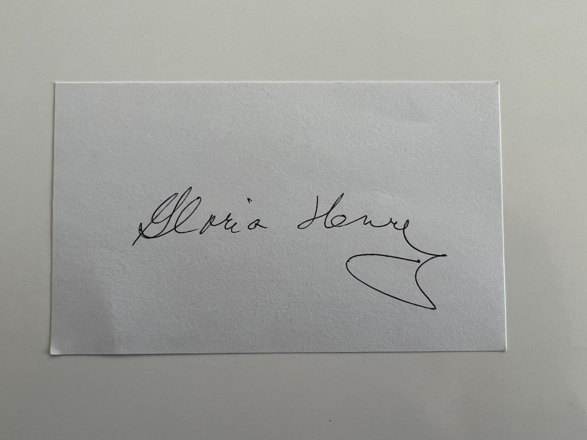 Gloria Henry original signature | EstateSales.org