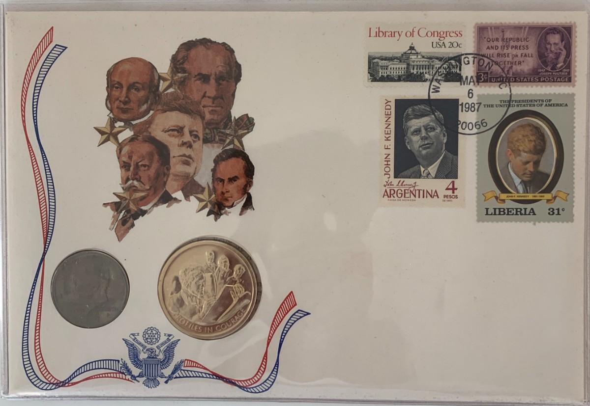 John F. Kennedy commemorative cover with coin | EstateSales.org