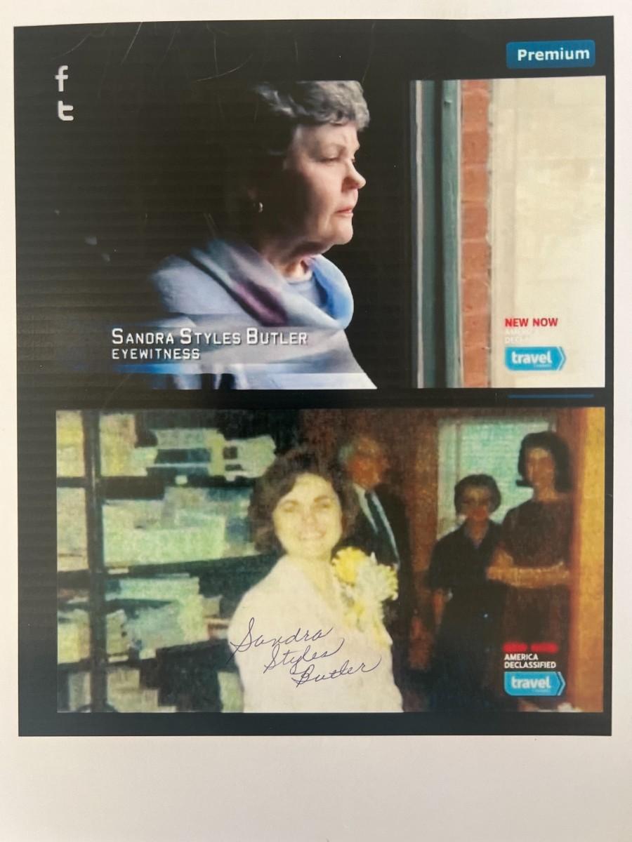 JFK Assassination Sandra Styles Butler signed photo | EstateSales.org