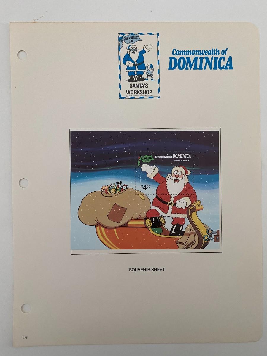 Walt Disney Santa's Workshop, Christmas 1981 Stamp Sheet. Commonwealth ...