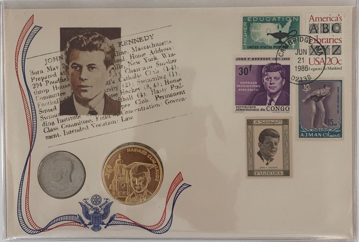 John F. Kennedy commemorative cover with coin | EstateSales.org