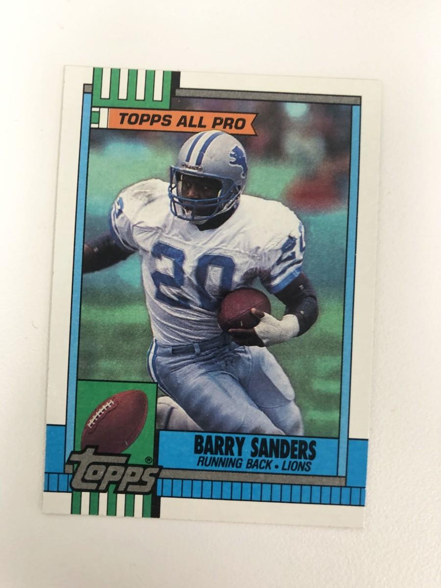 Barry Sanders Topps 1991 All-Pro Card #415 Detroit Lions | EstateSales.org