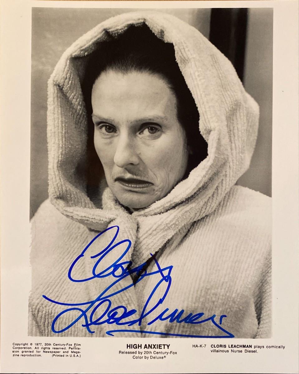 High Anxiety Cloris Leachman signed movie photo | EstateSales.org