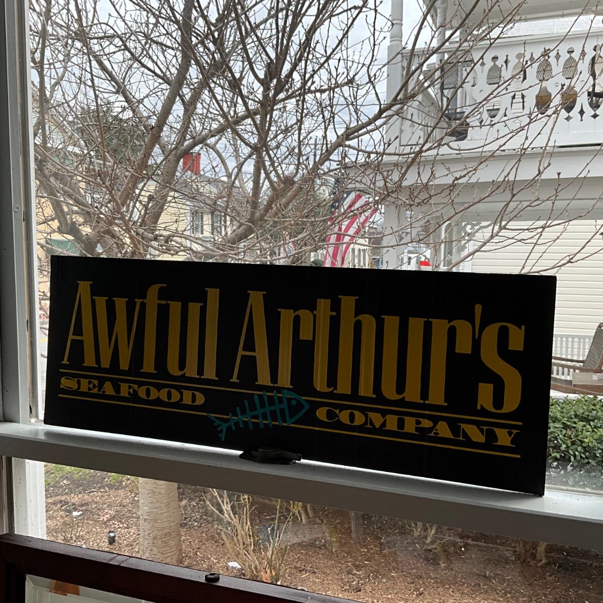 614 Awful Arthur Plastic Reinforced Sign | EstateSales.org