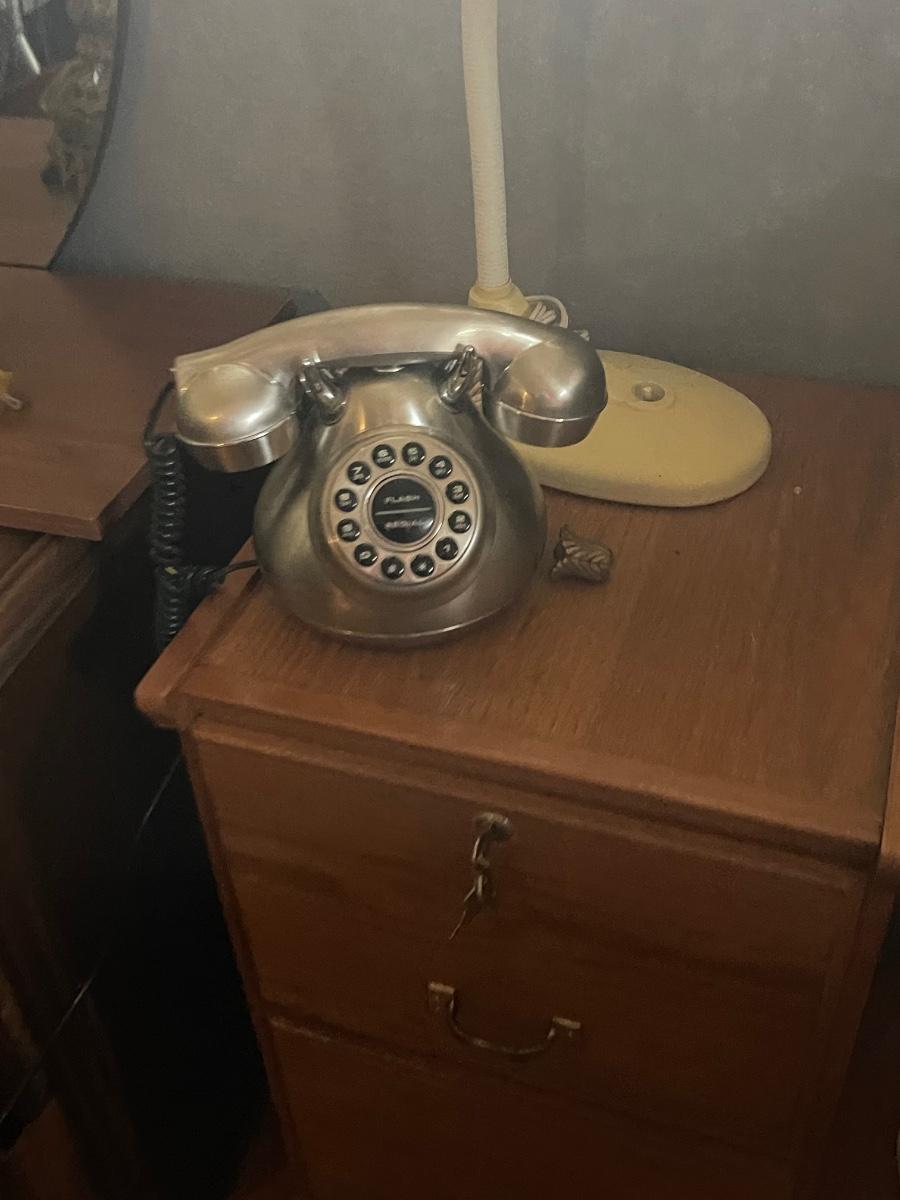 POLYCONCEPT 50's Monster Phone Silver Brush Metal Reproduction Retro ...