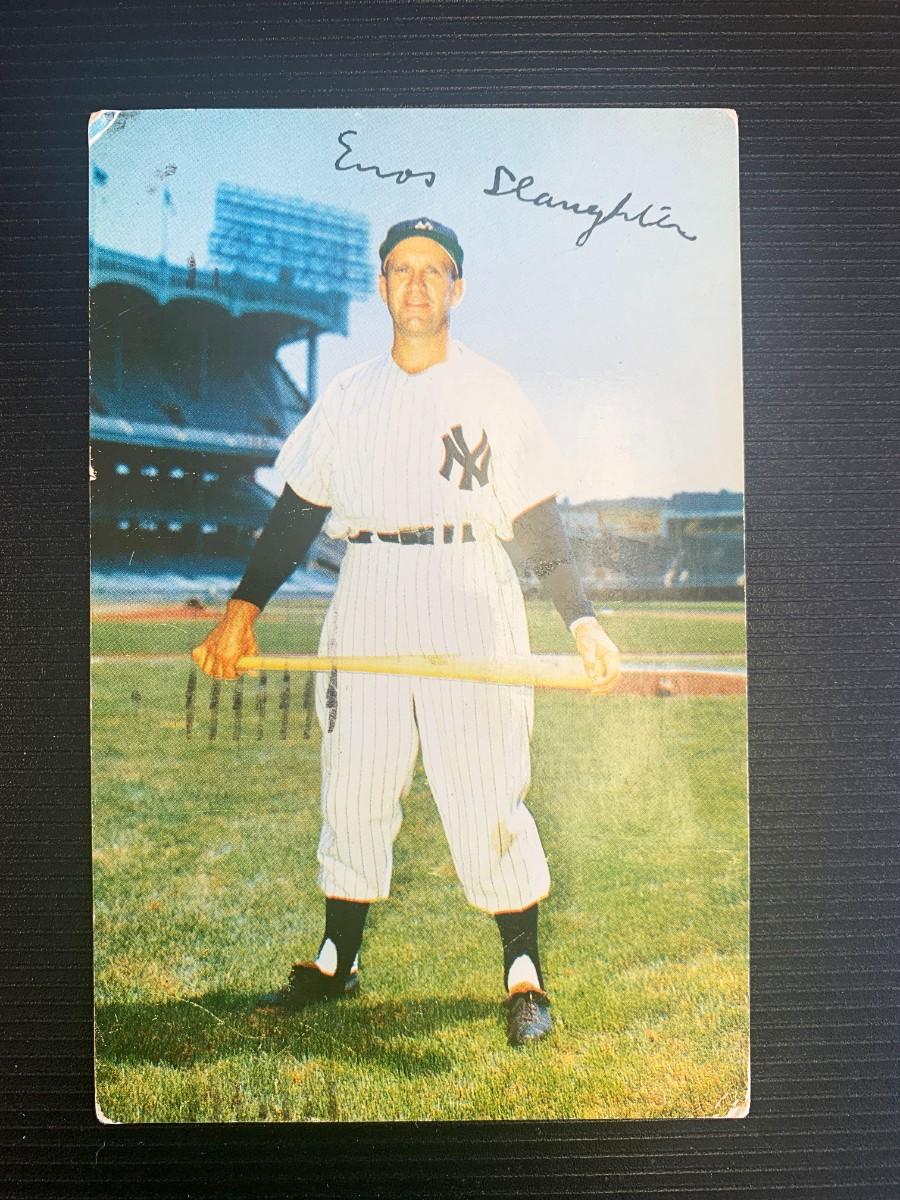 N.Y. Yankees Enos Slaughter Signed Photo Post Card | EstateSales.org