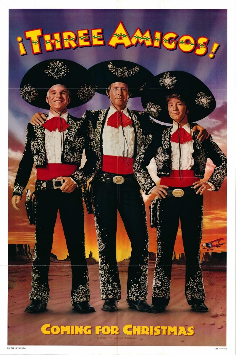 Three Amigos original 1986 vintage movie poster | EstateSales.org