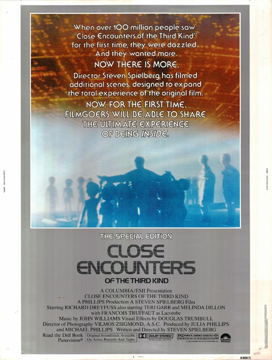 Close Encounters of the Third Kind original 1980R vintage rolled one ...