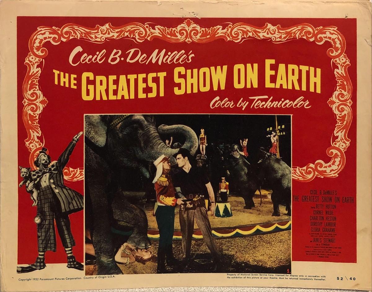 The Greatest Show on Earth original 1952 vintage lobby card ...