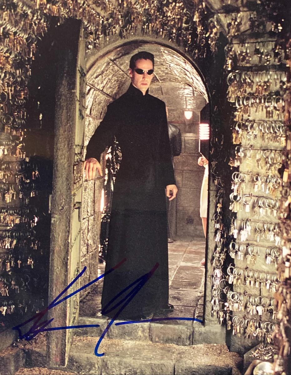 The Matrix Keanu Reeves signed movie photo | EstateSales.org