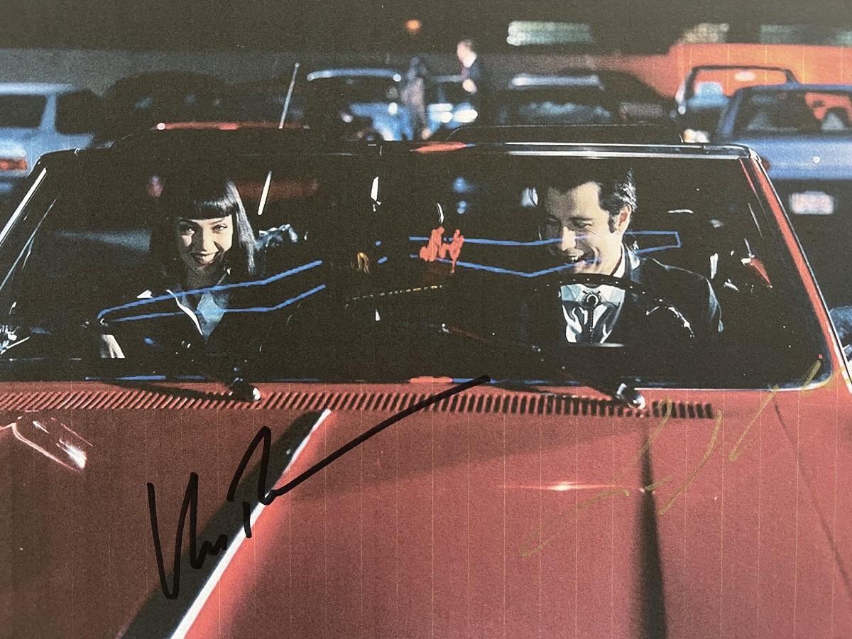 Pulp Fiction John Travolta and Uma Thurman signed photo | EstateSales.org