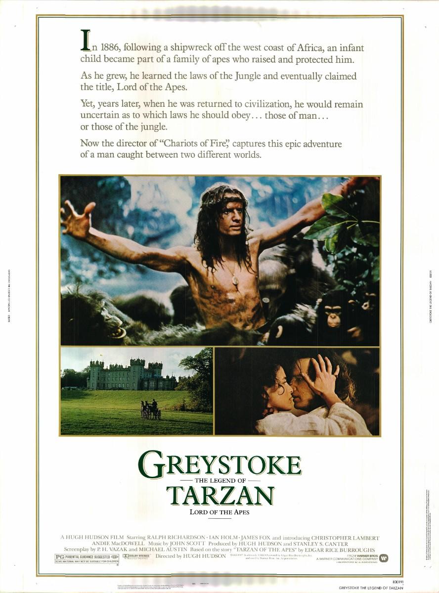 Greystoke: The Legend of Tarzan Lord of the Apes original 1984 vintage ...