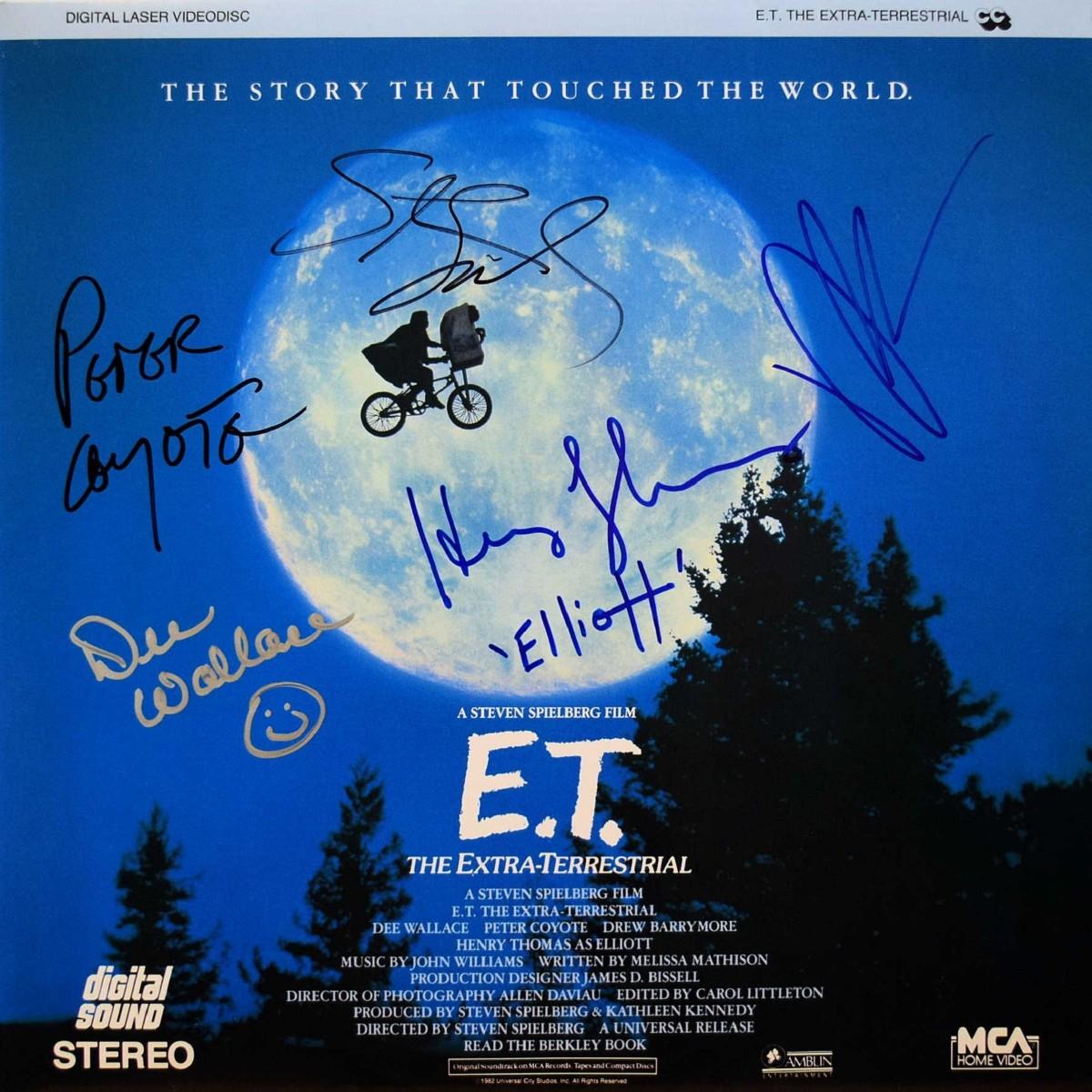 E.T. signed laser disc soundtrack album | EstateSales.org