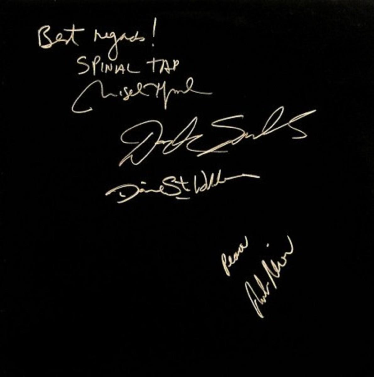 Spinal Tap signed "This is Spinal Tap" soundtrack GFA authenticated ...