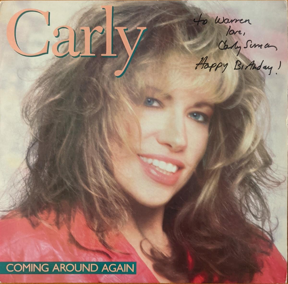 Carly Simon Coming Around Again Signed Album | EstateSales.org