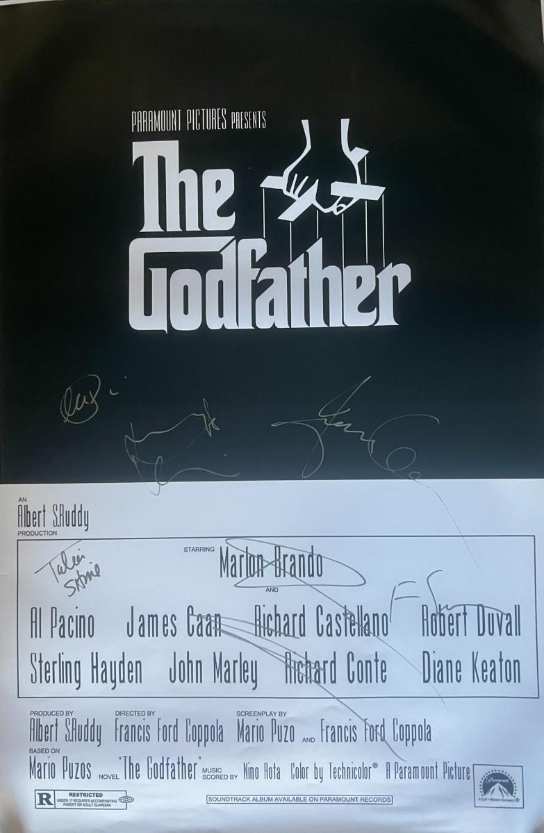 The Godfather cast signed movie poster | EstateSales.org