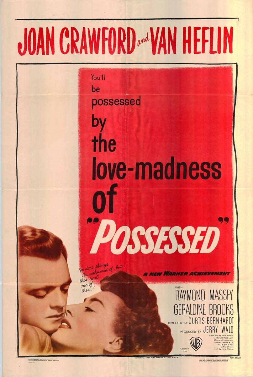 Possessed original 1947 vintage one sheet movie poster | EstateSales.org