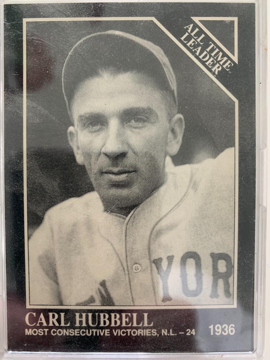 Carl Hubbell unsigned baseball card | EstateSales.org