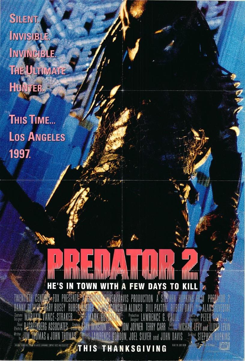 Predator 2 original 1990 vintage one sheet movie poster | EstateSales.org