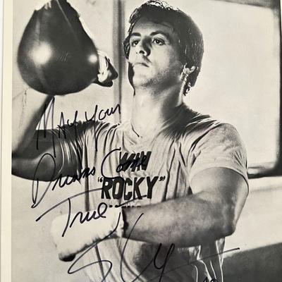 Rocky Sylvester Stallone signed movie photo | EstateSales.org