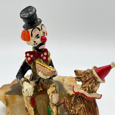 RON LEE ~ Signed Clown Figurine / Stone Base | EstateSales.org
