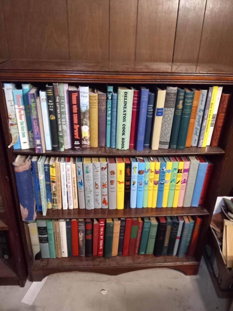 HUGE COLLECTION OF CHILDREN'S AND ADULT BOOKS PLUS THE BOOKSHELF ...