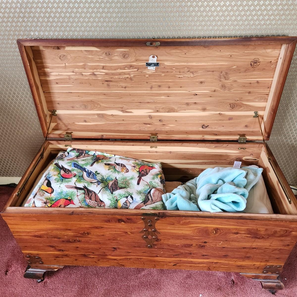 Vintage Cedar Chest on Casters by Stewart Norwalk Ohio