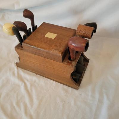 Wooden Pipe Caddy, Pipes and Tools (LR-DW) | EstateSales.org