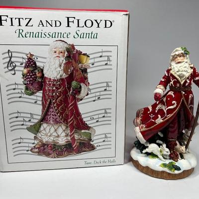 Vintage Fitz & Floyd Town and Country Musical Santa Claus Figurine with ...