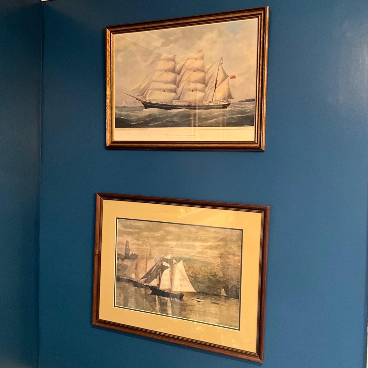 016 Two Framed Ship Prints Winslow Homer Gloucester Schooner